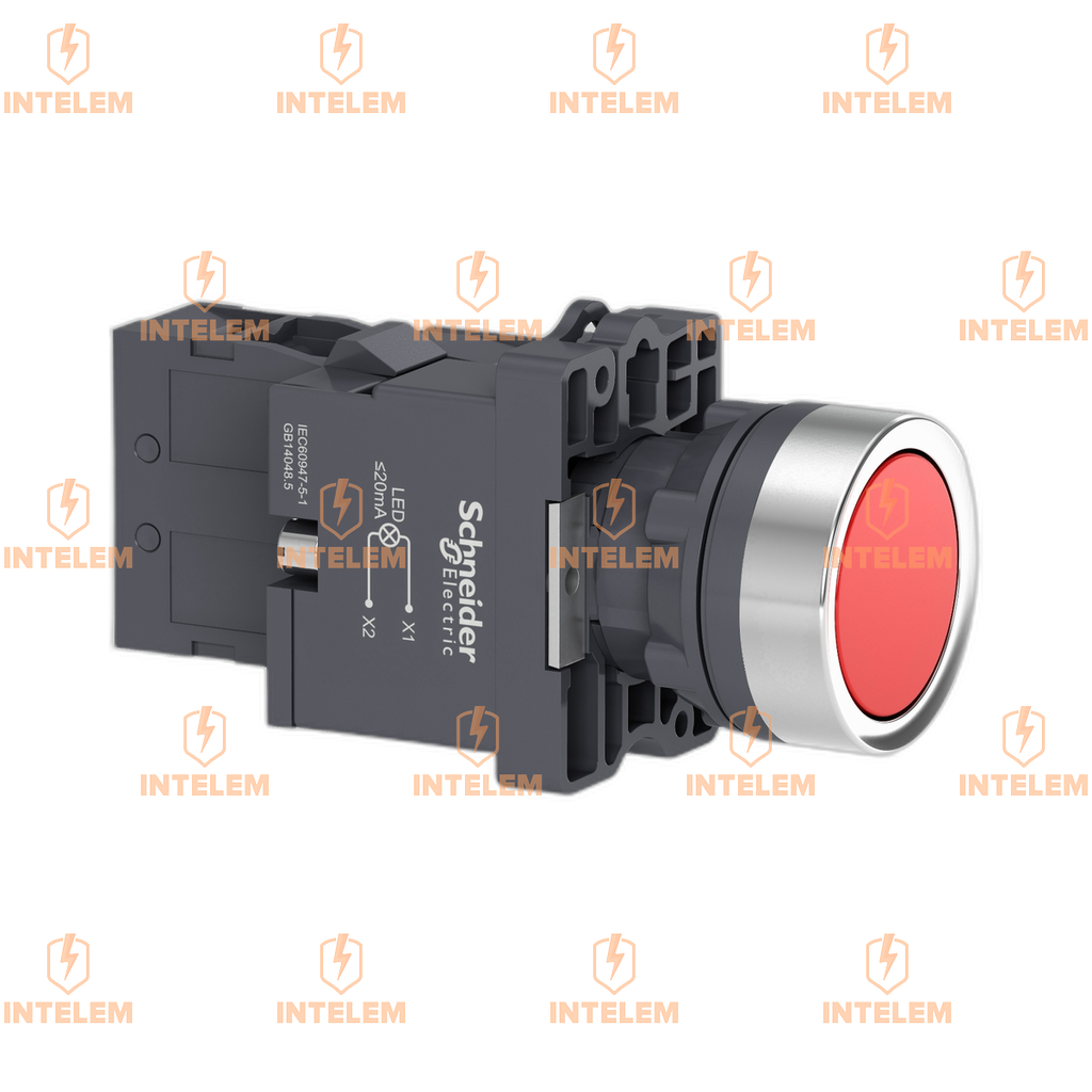 PULSADOR LUMINOSO EASY XA2 ROJO 220VAC Ø22MM --SCHNEIDER | INTELEM